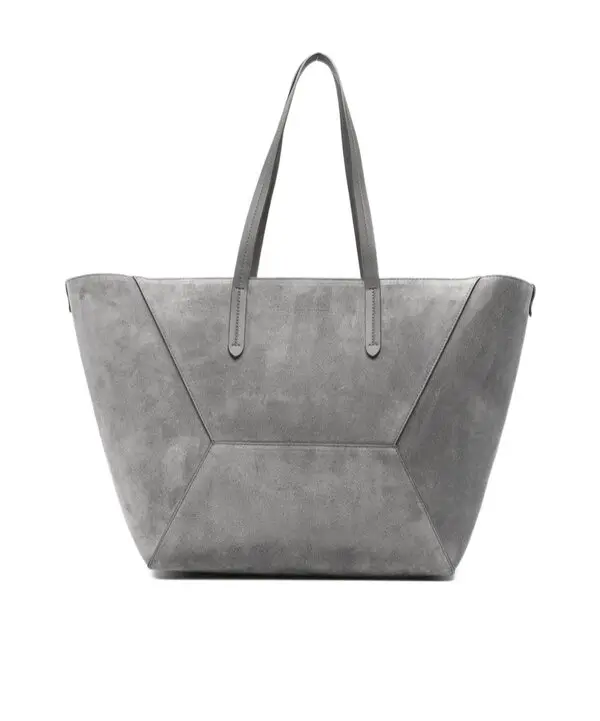 Brunello Cucinelli Panelled Suede Tote Bag - Grey