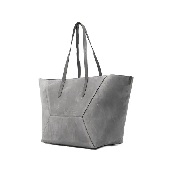 Brunello Cucinelli Panelled Suede Tote Bag - Grey