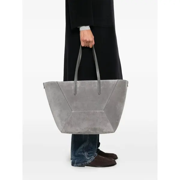 Brunello Cucinelli Panelled Suede Tote Bag - Grey
