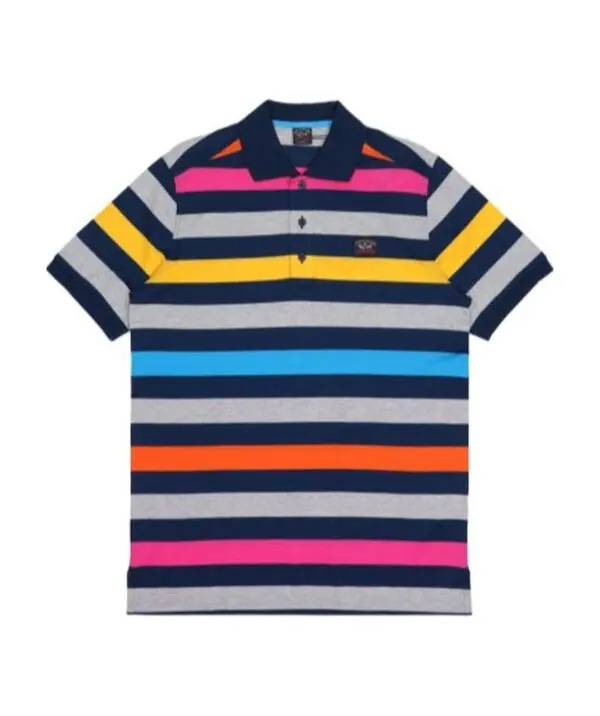 PAUL  SHARK Striped Short-sleeved Polo Shirt