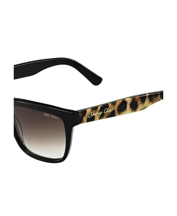JIMMY CHOO Logo Print Sunglasses - Black