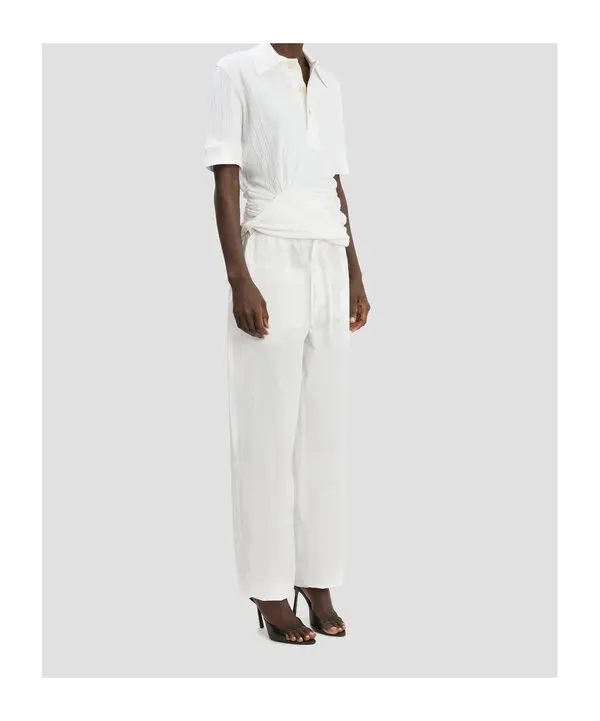 Victoria Beckham Asymmetrical Hem Polo Top