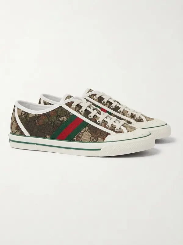 Gucci Tennis 1977 Low Top Trainers - Black And Grey