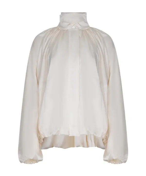 ROTATE BY BIRGER CHRISTENSEN Sheer Gathered Bomber Jacket