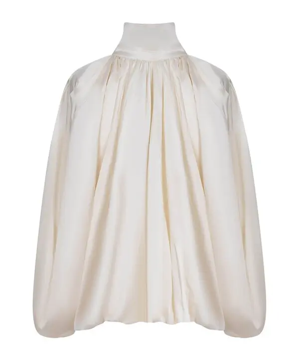 ROTATE BY BIRGER CHRISTENSEN Sheer Gathered Bomber Jacket