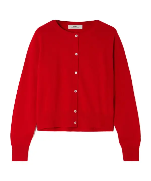 Arch4 Round Neck Long Sleeve Cardigan