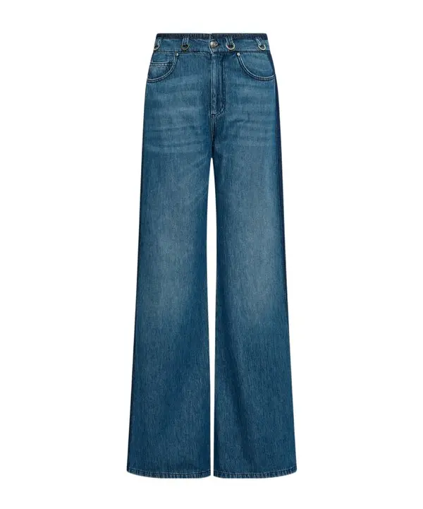 Marella High-waisted Wide-leg Denim Jeans - Blue