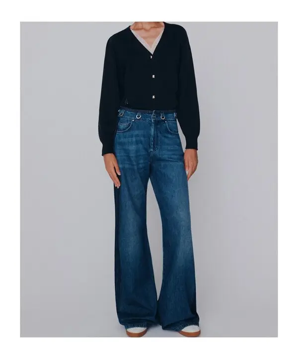Marella High-waisted Wide-leg Denim Jeans - Blue