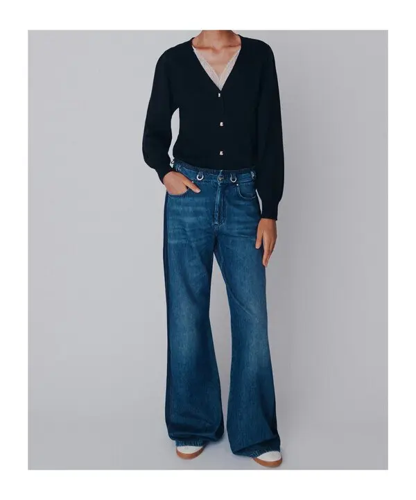 Marella High-waisted Wide-leg Denim Jeans - Blue