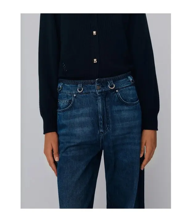 Marella High-waisted Wide-leg Denim Jeans - Blue
