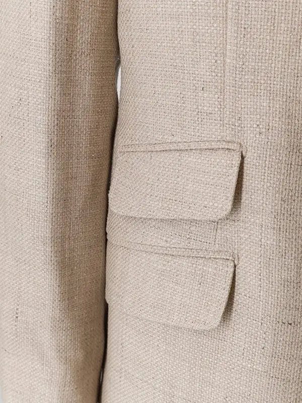 Brunello Cucinelli Single Breasted Tailored Suit Set - Nude