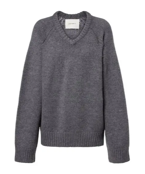 LISA YANG Oia Oversized V-neck Cashmere Sweater - Black