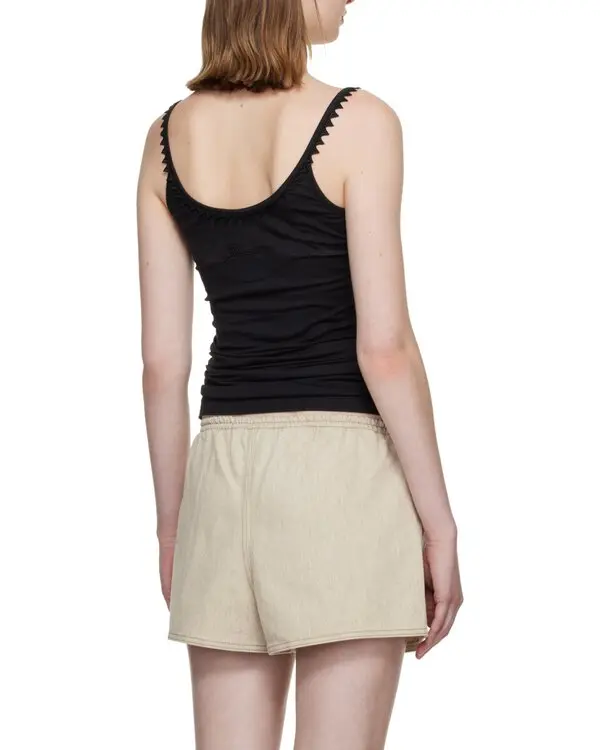 Jacquemus Le Debardeur Clavela Tank Top With Pleated Details - Black