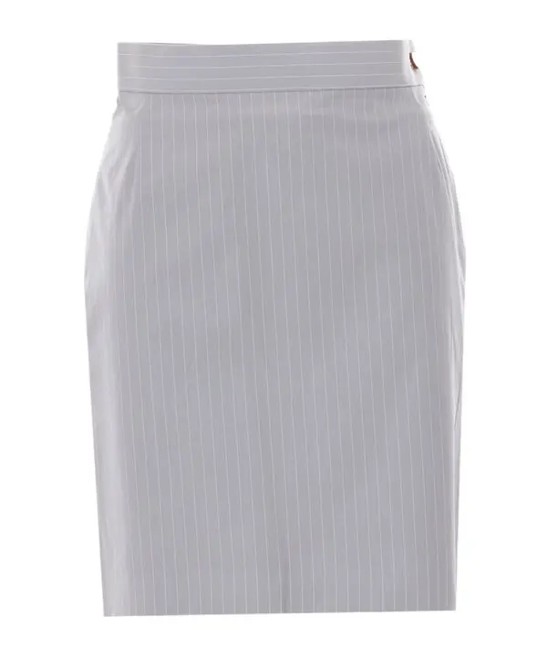 VIVIENNE WESTWOOD Pinstriped Button A-line Mini Skirt