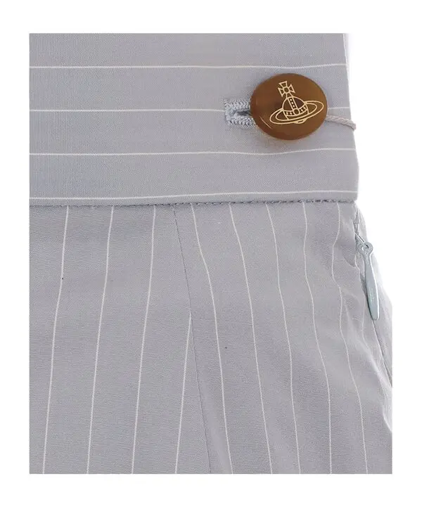 VIVIENNE WESTWOOD Pinstriped Button A-line Mini Skirt