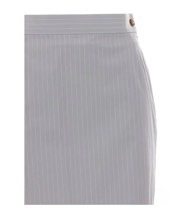 VIVIENNE WESTWOOD Pinstriped Button A-line Mini Skirt