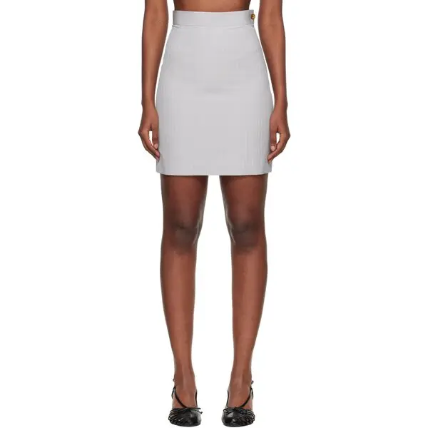 VIVIENNE WESTWOOD Pinstriped Button A-line Mini Skirt
