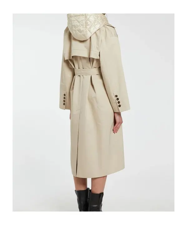 Marella Nocher Trench Coat With Detachable Hooded Vest