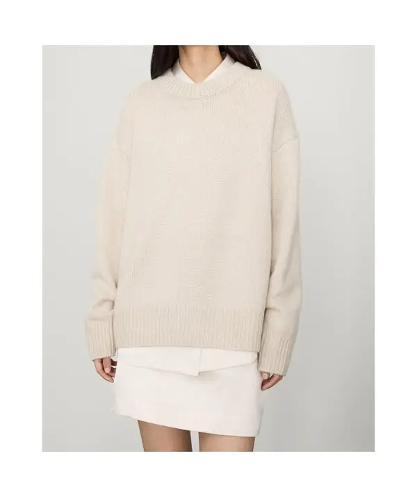 LISA YANG Renske Cashmere Crewneck Sweater - Nude
