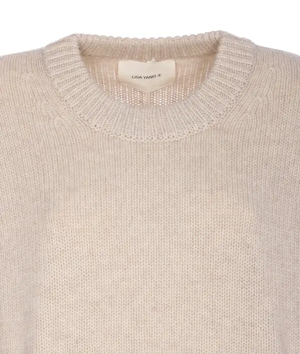 LISA YANG Renske Cashmere Crewneck Sweater - Nude