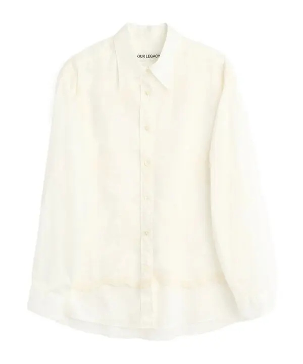 Our Legacy Oversized Flower-motif Shirt - White