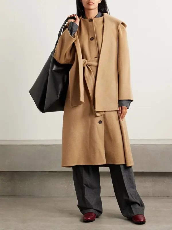 Sea Astra Hooded Wool-felt Coat