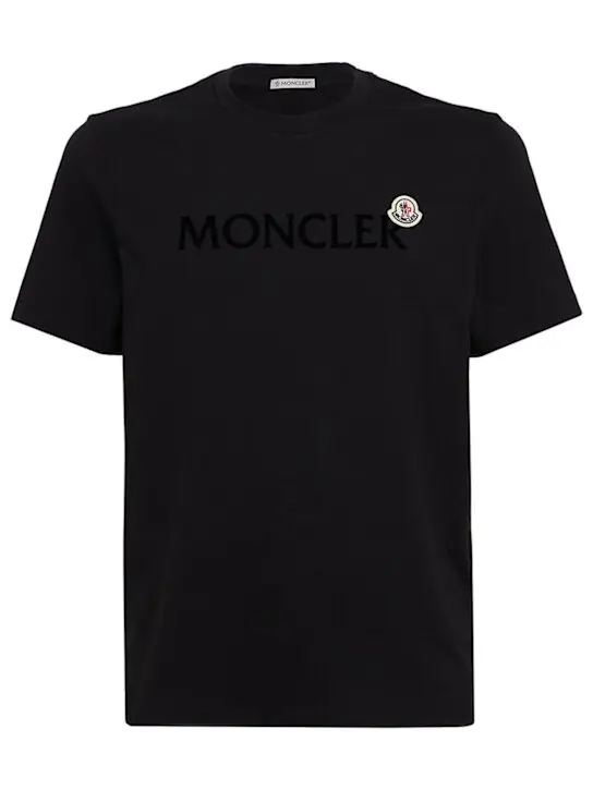 Moncler Flocked Logo Cotton T-shirt