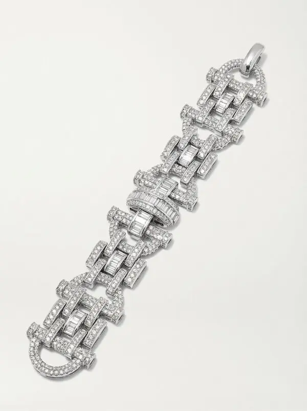Gucci Staffa Crystal Bracelet - Palladium Gold