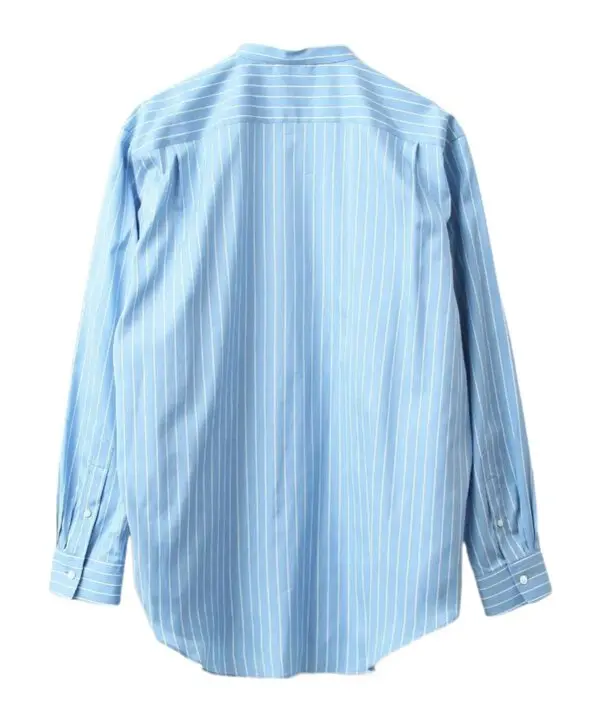 Auralee Striped Stand-collar Shirt - Blue