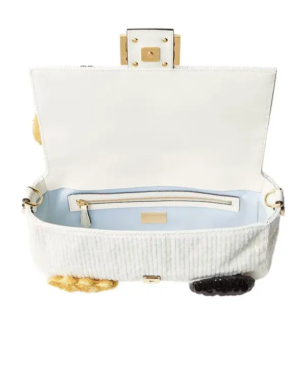 Fendi Baguette Sequinned Sunny Side Flowers Medium Shoulder Bag - Multi-color