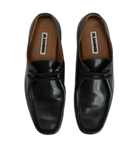 JIL SANDER Lace-up Round Toe Shoes - Black