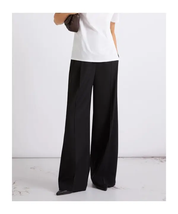 Marella Pure Wool Darted Wide Leg Trousers