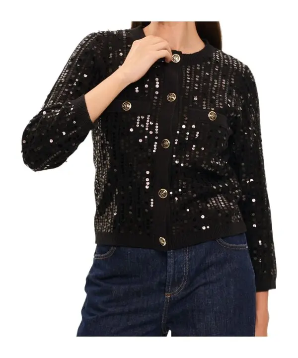 Marella Short Cardigan With Sequins
