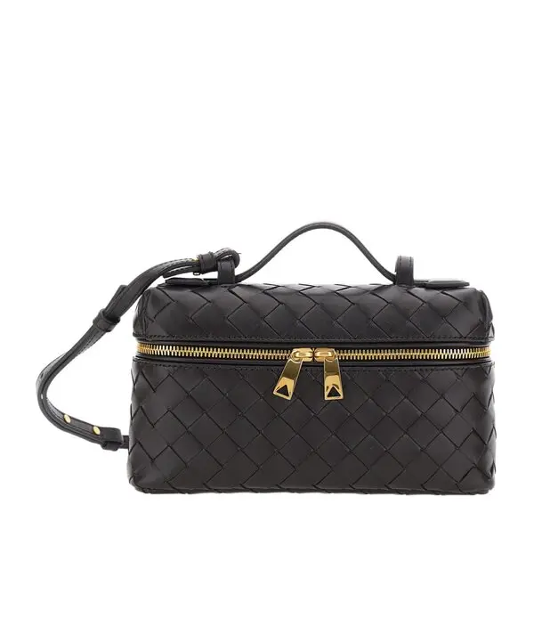 Bottega Veneta Zippered Shoulder Bag - Black