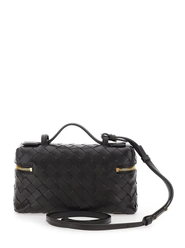 Bottega Veneta Zippered Shoulder Bag - Black