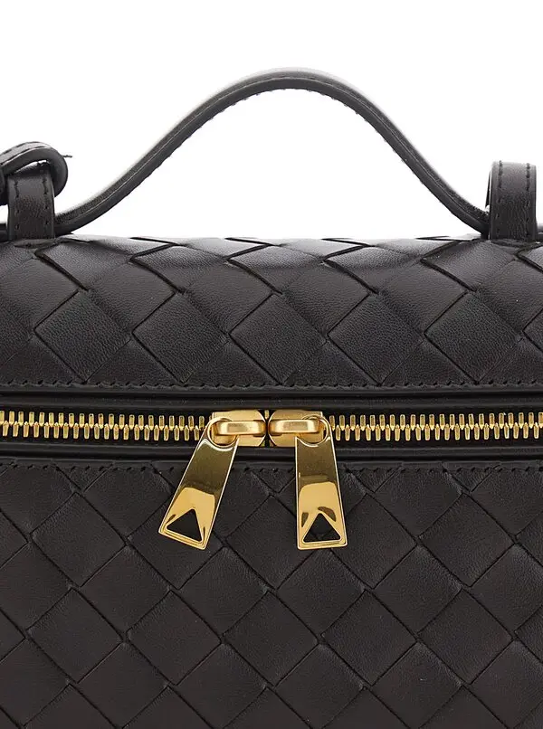 Bottega Veneta Zippered Shoulder Bag - Black