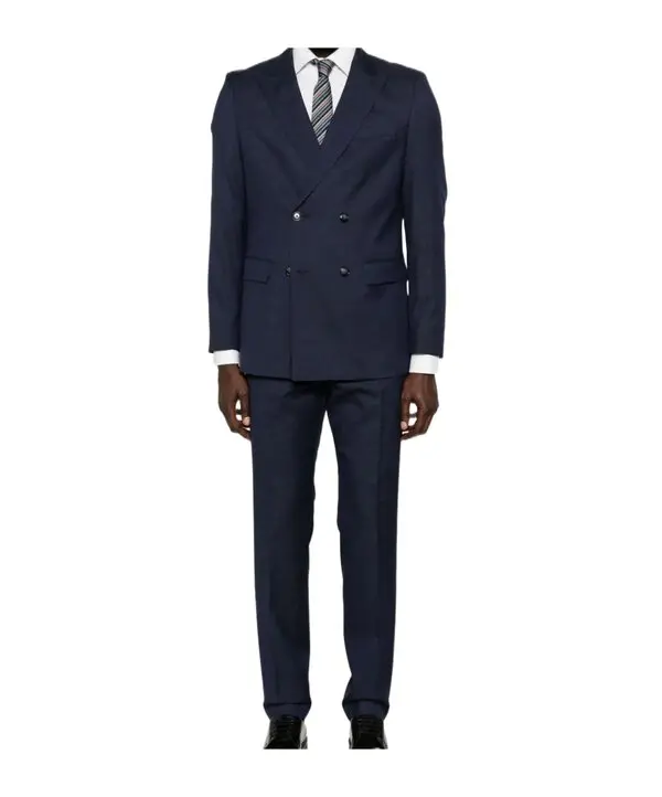 Hugo Boss Wool Double-breasted Suit - Black