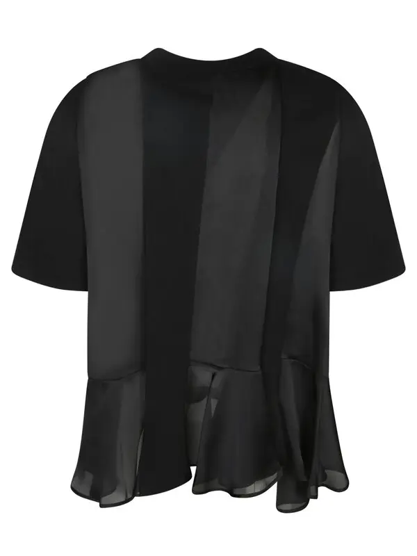 Sacai Pleated Panel Peplum Top