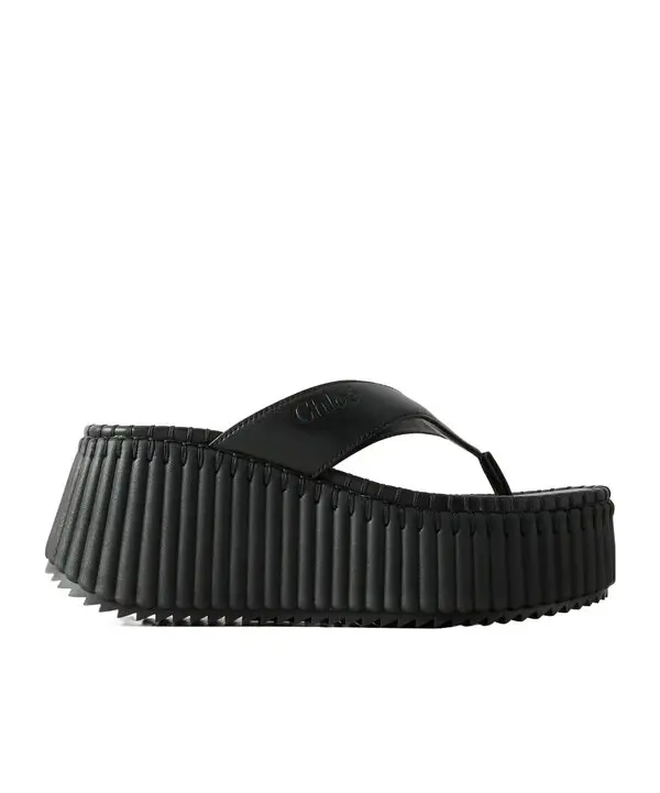 Chloé Platform Flip Flops - Black