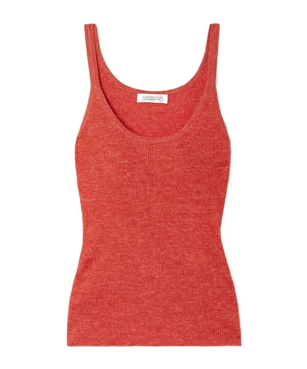 Gabriela Hearst Ribbed Knit Crew Neck Vest