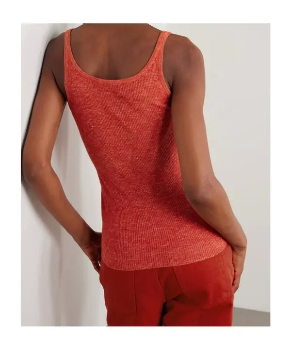 Gabriela Hearst Ribbed Knit Crew Neck Vest