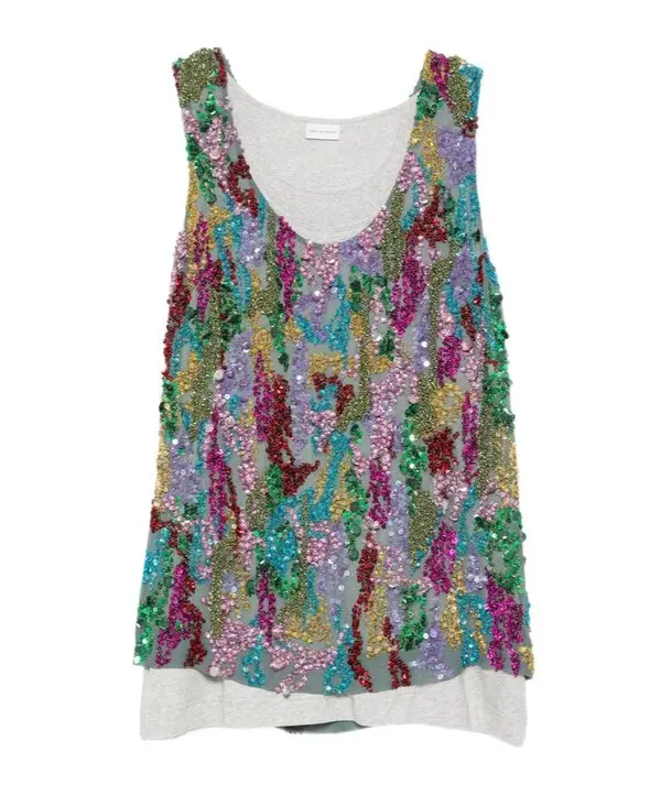 Dries Van Noten Embellished Sequined Vest