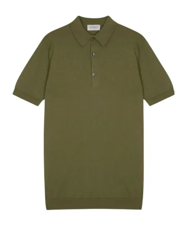 John Smedley Adrian Spread-collar Polo Shirt - Green