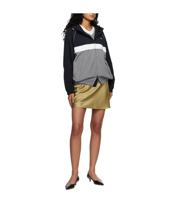 DUNST Hooded Colourblock Windbreaker - Navy Blue