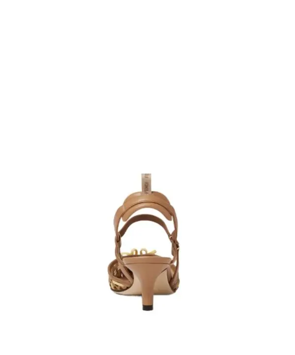 Fendi Colibrì Lite Woven Flower Slingback Pumps - Brown
