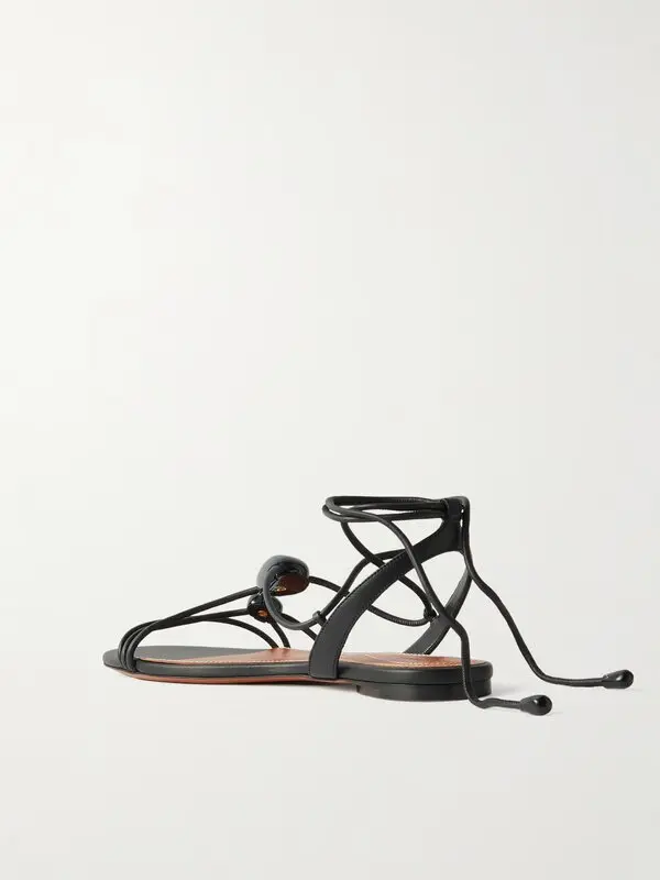 Zimmermann Gleam Flat Sandals - Black
