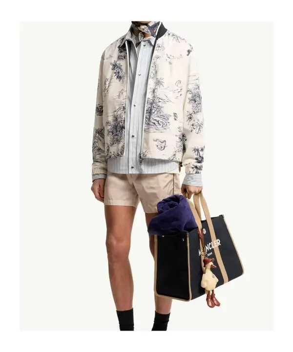 Moncler Reversible Printed Poplin Zip-up Bomber Jacket