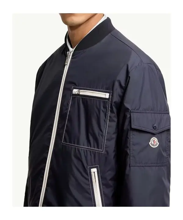 Moncler Reversible Printed Poplin Zip-up Bomber Jacket