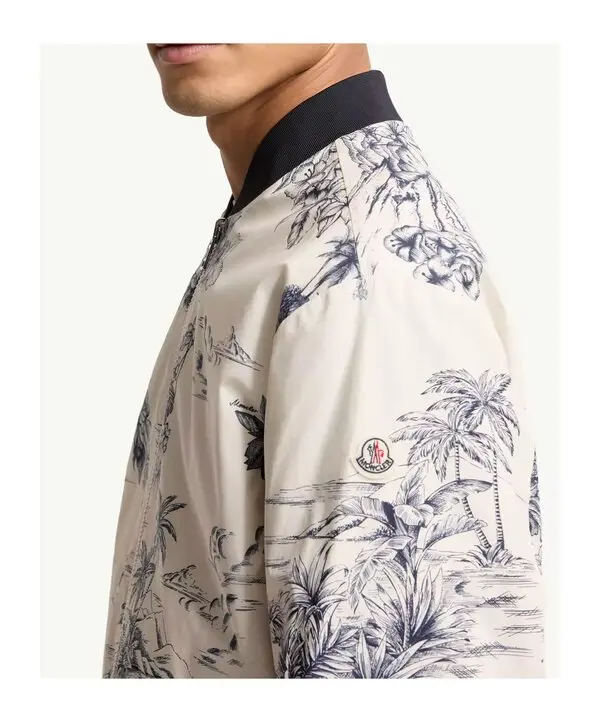 Moncler Reversible Printed Poplin Zip-up Bomber Jacket