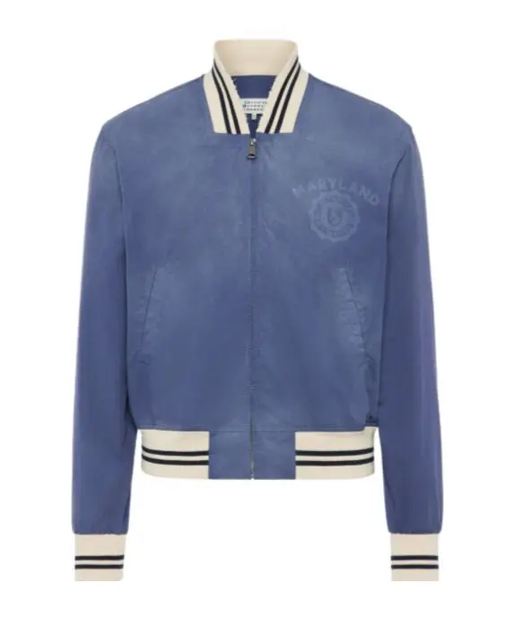 MAISON MARGIELA Varsity Bomber Jacket - Blue